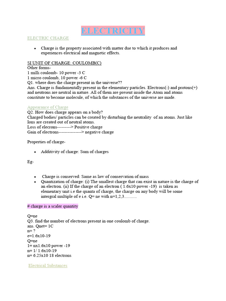 afaf | PDF | Electric Charge | Electric Current