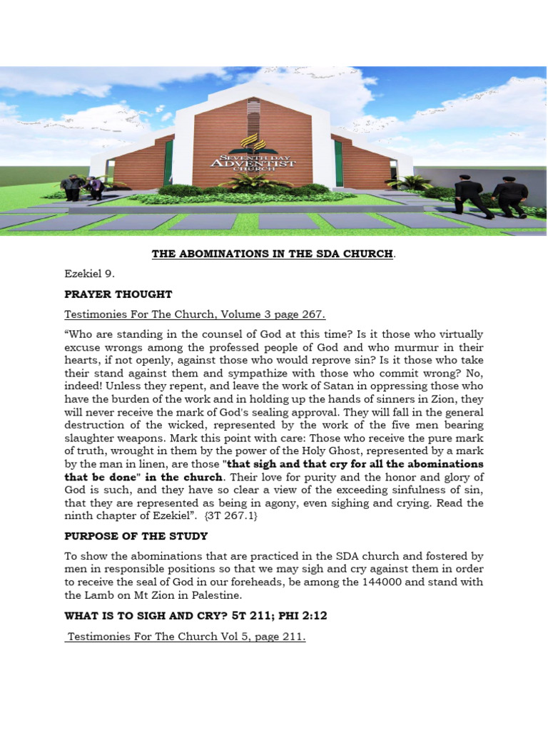 Abominations in the SDA Church | PDF | Jesus | Prayer