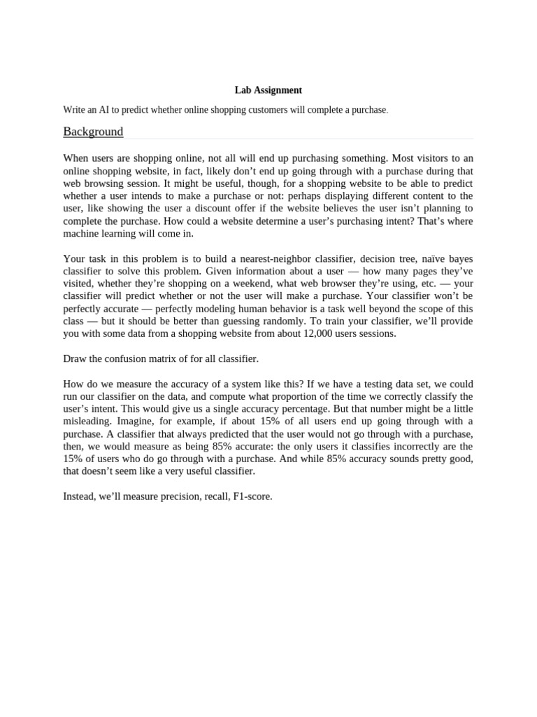 Lab Assignment AI | PDF