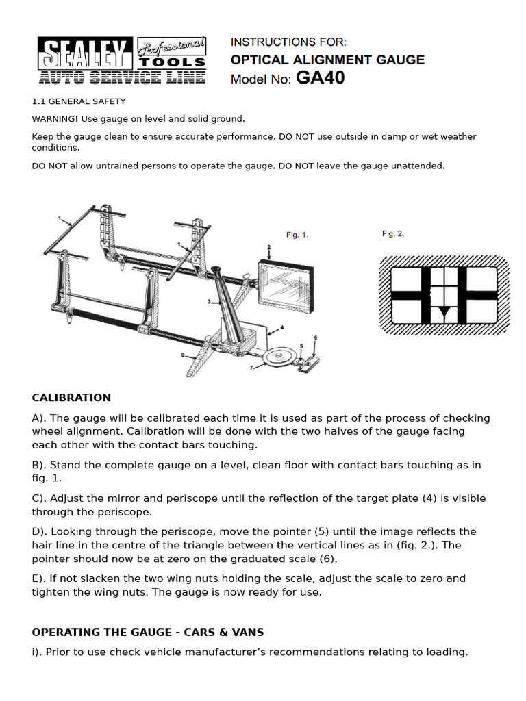 Dunlop Gauges Easier Setup | PDF