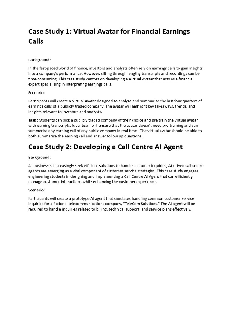 Gen AI Hackathon Case Study - Engineering Students | PDF