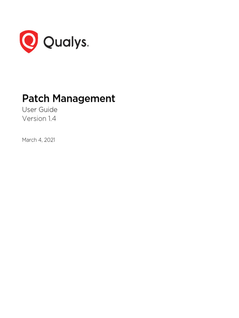 Qualys Patch Management User Guide | PDF | Cloud Computing | Installation (Computer Programs)