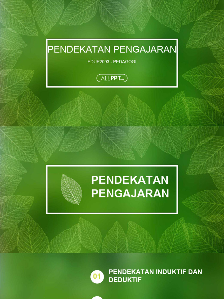 Pendekatan Pengajaran | PDF