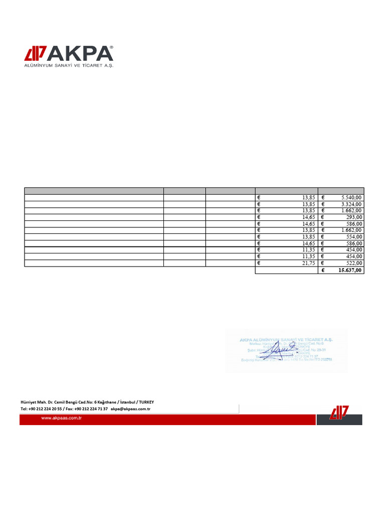 Proforma Invoice 05.11.2024 | PDF