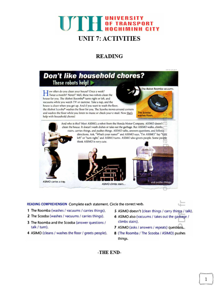 B2.1 - Unit 7 - Reading | PDF