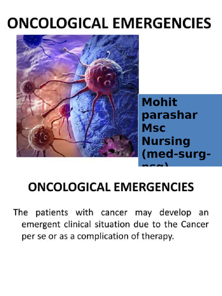 Oncology Emergency | PDF