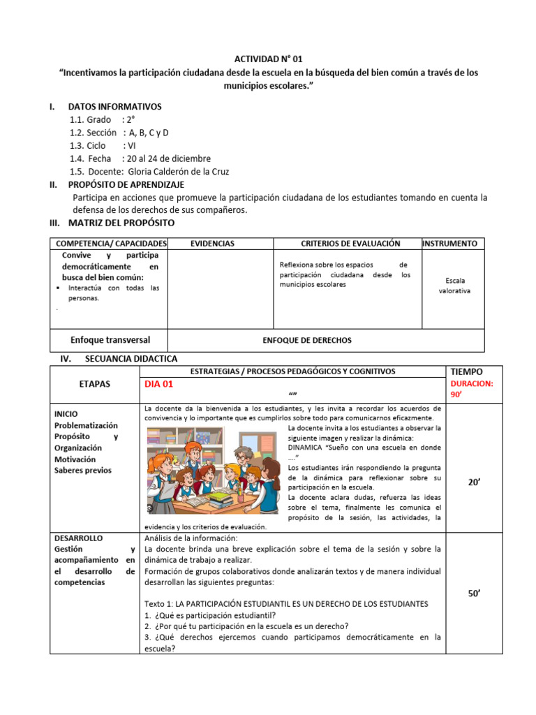 ACTIVIDAD 01-2DO-EDA 07 | PDF | Liderazgo | Maestros