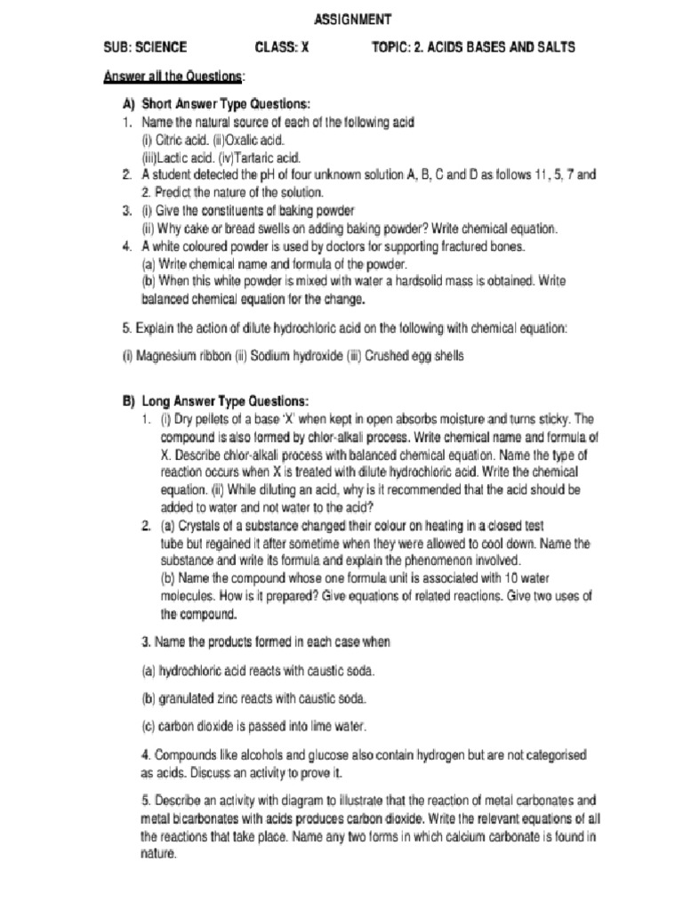Science Chapter-2 Assaignment | PDF