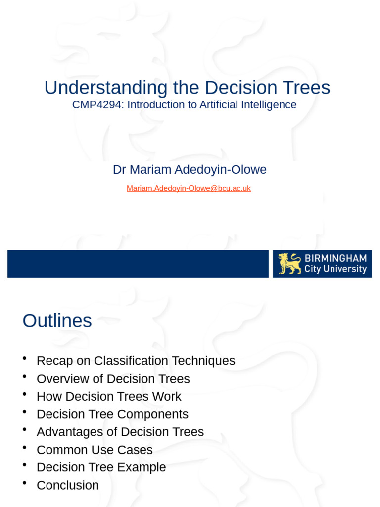 Decision Trees in AI: Overview & Uses | PDF | Statistical ...