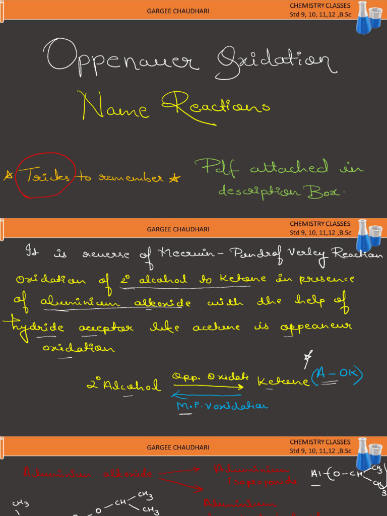 Oppenauer Oxidation | PDF