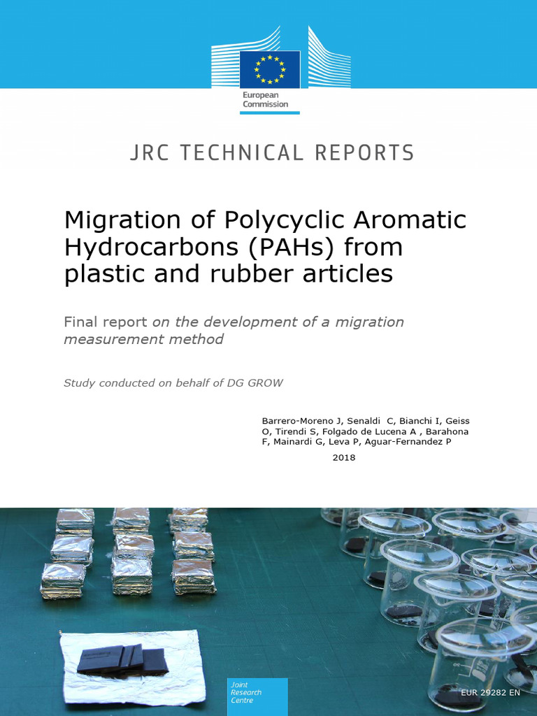 Jrc Migration Of Pahs From Plastic And Rubber 2018 Pdf Polyvinyl Chloride Polycyclic