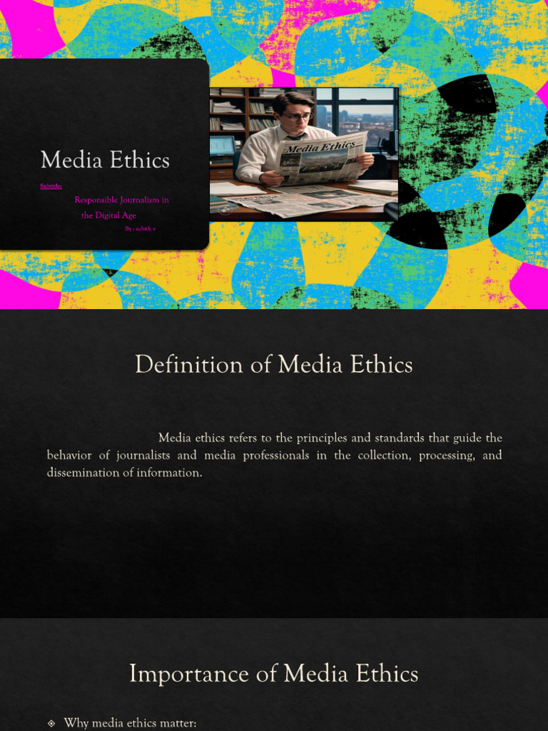 Media Ethics | PDF