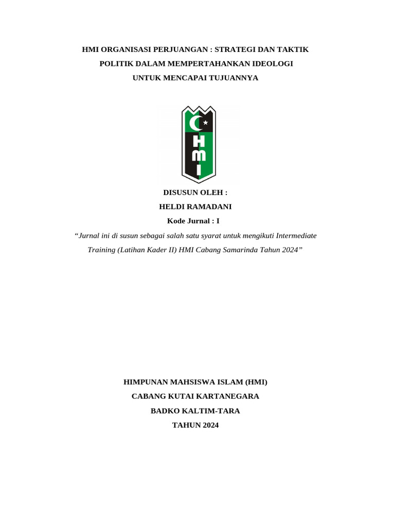 Hmi Organisasi Perjuangan Heldi | PDF