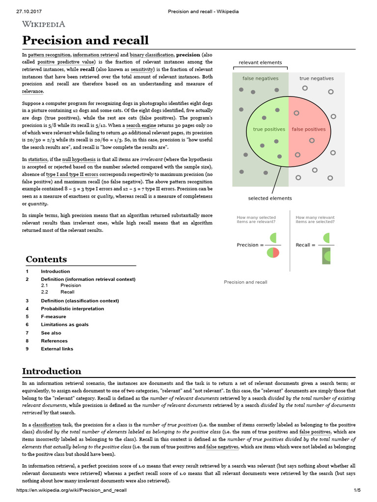 Precision+and+recall | PDF | Sensitivity And Specificity | Statistical ... Precision+and+recall | PDF | Sensitivity And Specificity | Statistical ...