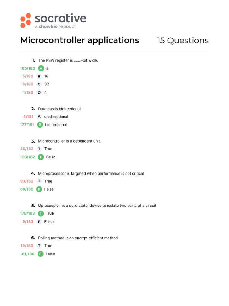 Question - 2024 - 10 - 31 - 17 - 07 - QZ - Microcontroller Applications | PDF