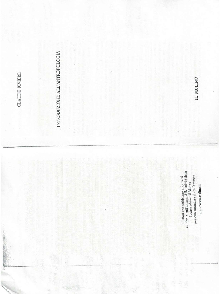 Introduzione All'antropologia X | PDF