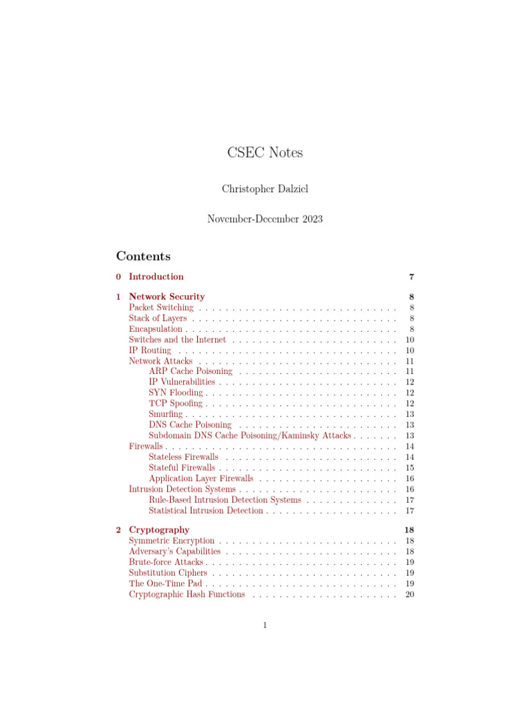 Chris Dalziel - CSEC 10 (1) | PDF | Transmission Control Protocol ...