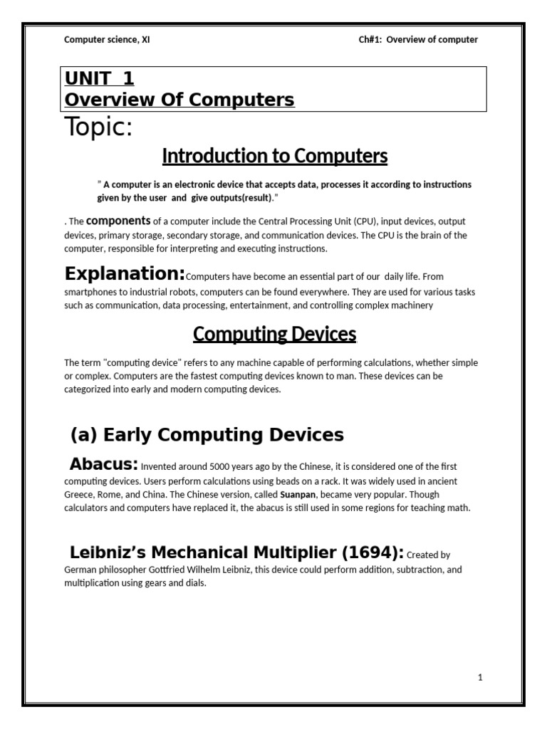 UNIT 1 notes | PDF | Operating System | Image Scanner