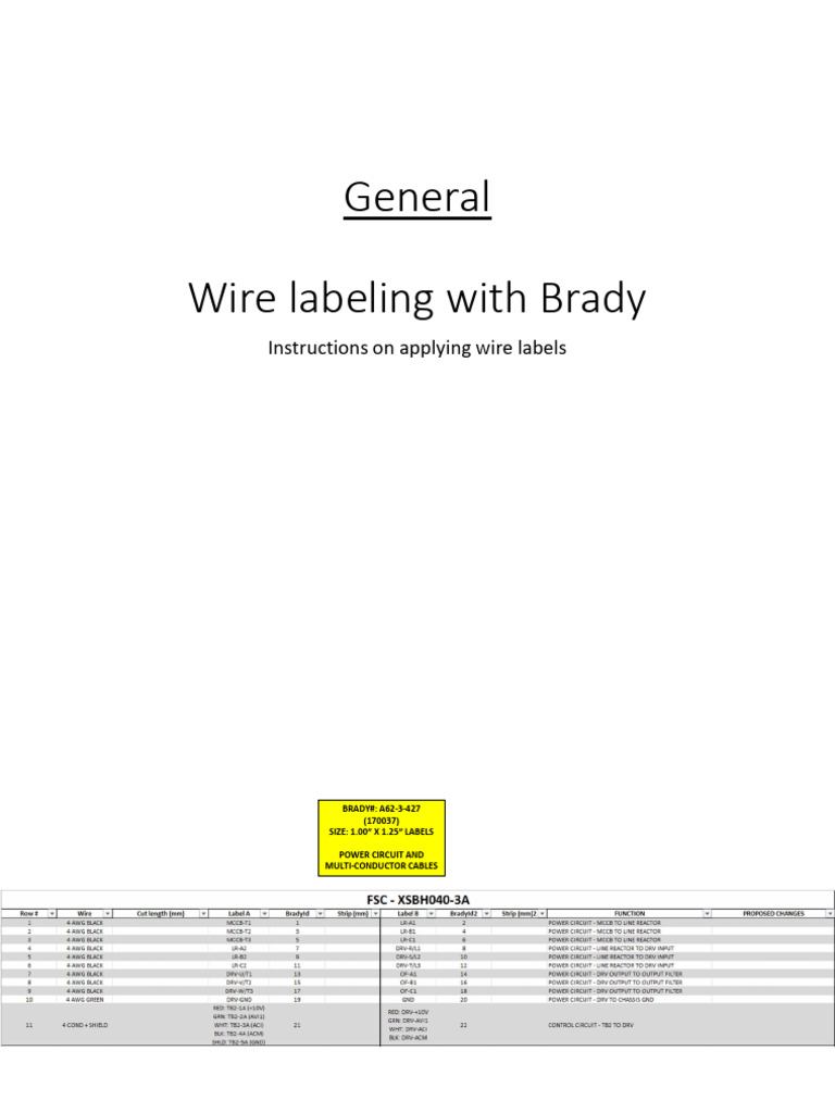 Brady Label | PDF
