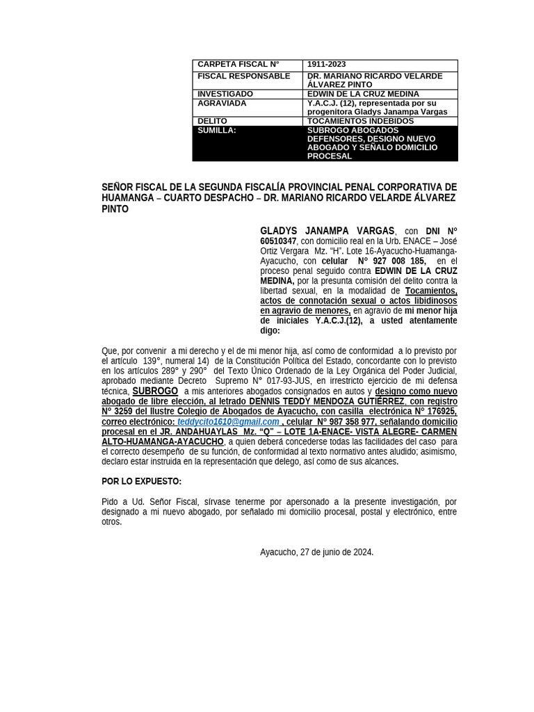 Subrogo Abogado | PDF | Ley Pública | Gobierno