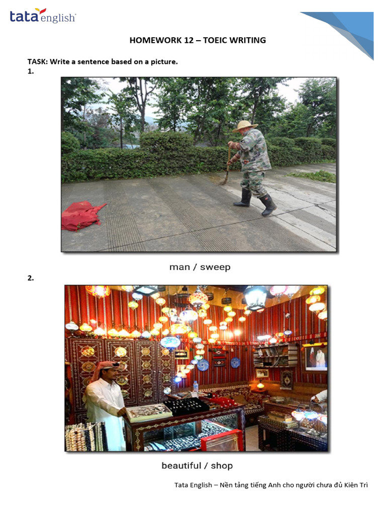 Homework 12 - Toeic Writing | PDF