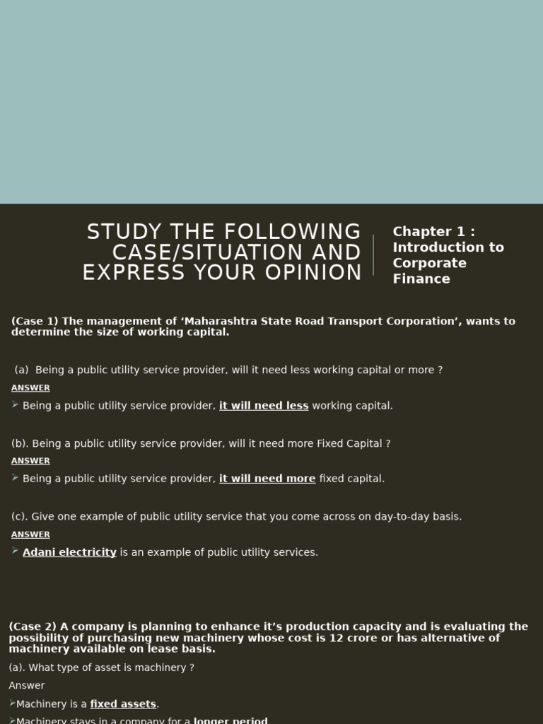 Chapter 1 Case Study - SP | PDF