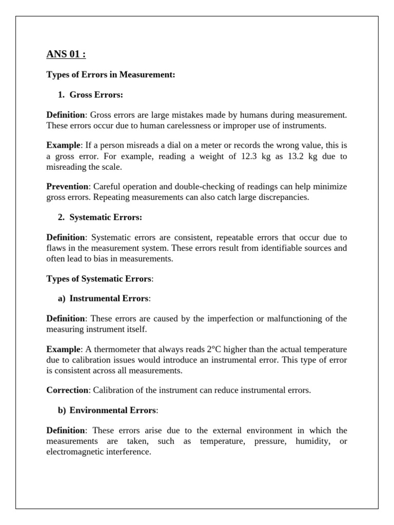 EMI ASSIGNMENT 01 | PDF | Observational Error | Error