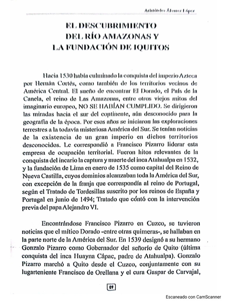 Descubrimiento del río amazonas | PDF