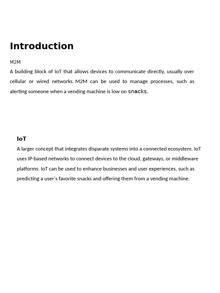 IoT & M2M: Connecting Devices | PDF
