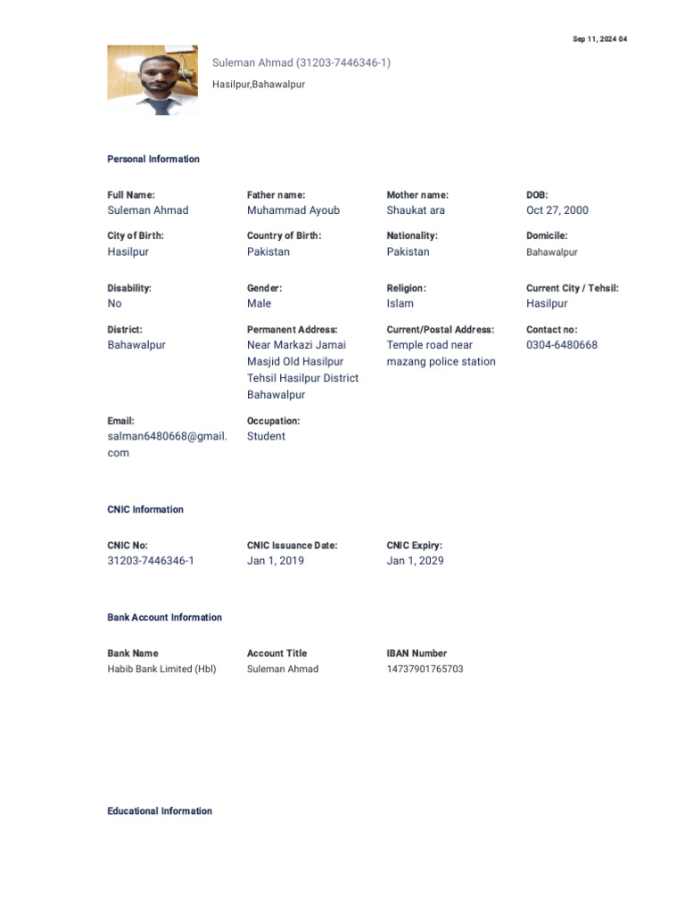 CM Internship Program | PDF | Government Of Pakistan | Pakistan