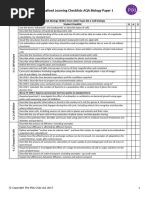 Biology Aqa Check List a Level | PDF | Biology | Genetics