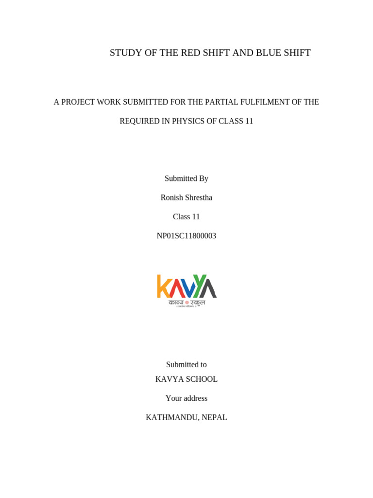 Redshift and Blueshift Report | PDF | Redshift | Physics