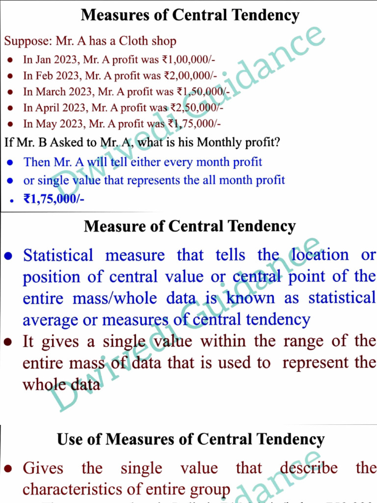 Central Tendancy | PDF