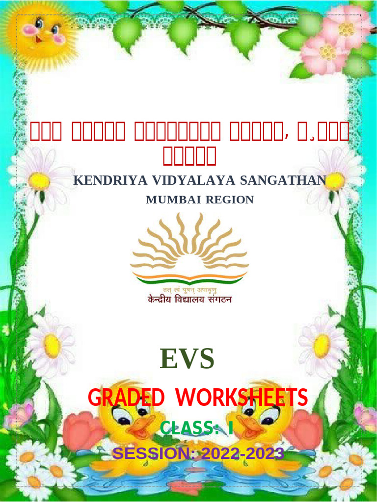 KV - Class 1 Evs Graded Worksheet Final | PDF | Foods | Grandparent
