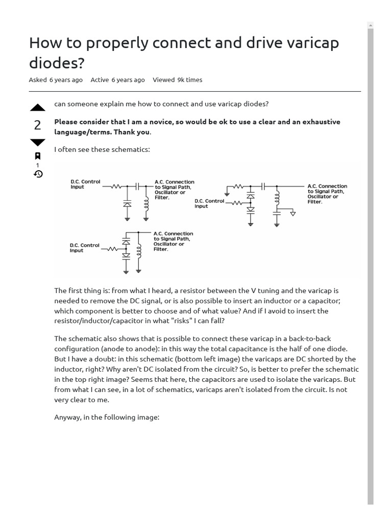Varicap Diode Basics for Beginners | PDF | Electrical Network | Capacitor