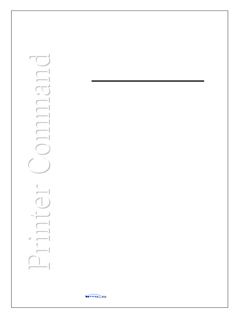 Woosim Printer Command Manual 2.7 | PDF | Ascii | Printer (Computing)