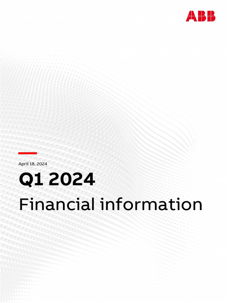 Q1 2024 Financial Summary | PDF | Net Income | Dividend