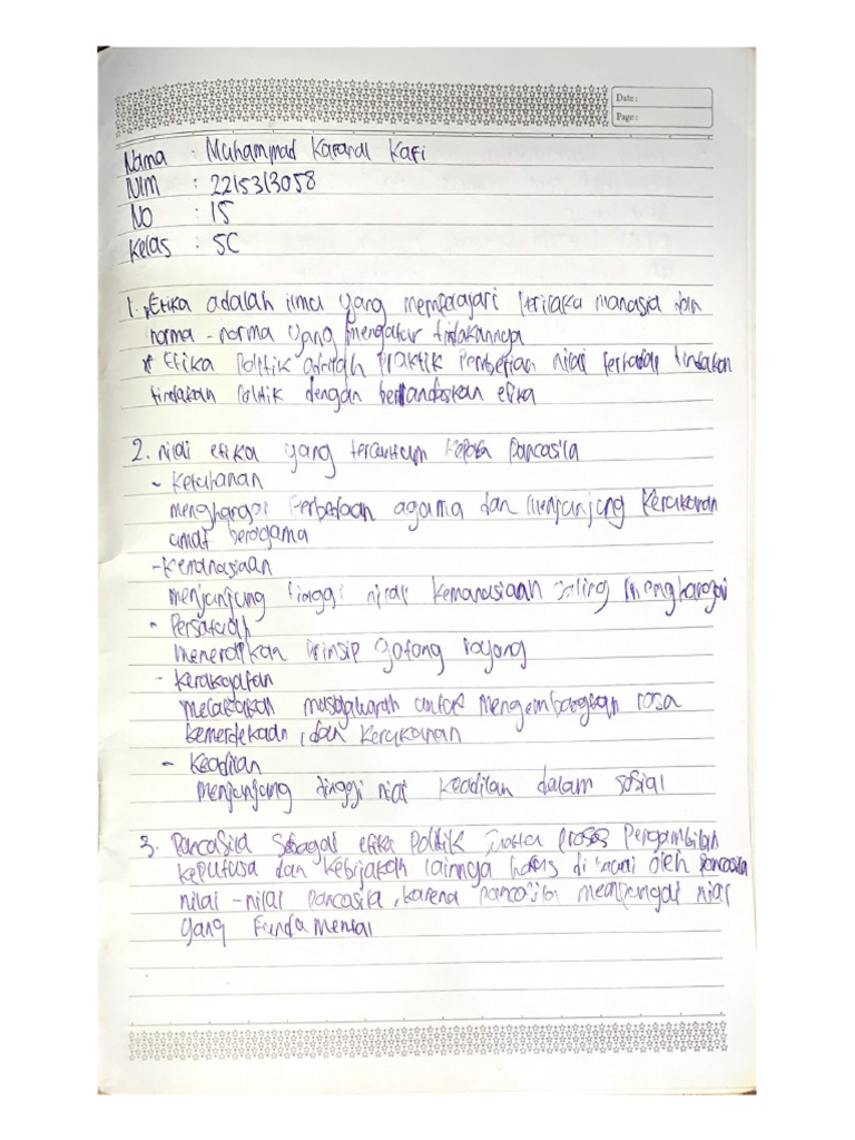 Tugas Pancasila Kafi | PDF