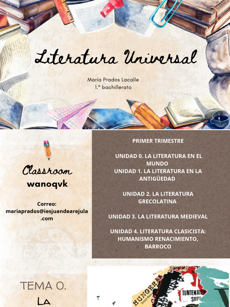 Tema 0 y 1-Literatura Universal-1 | PDF | Jesús | Epopeya de Gilgamesh