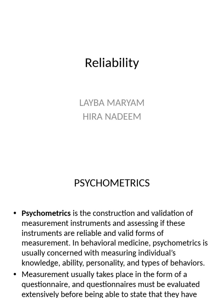Understanding Psychometric Properties | PDF | Psychometrics | Evaluation