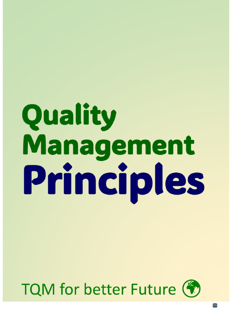 Quality Management Principles | PDF