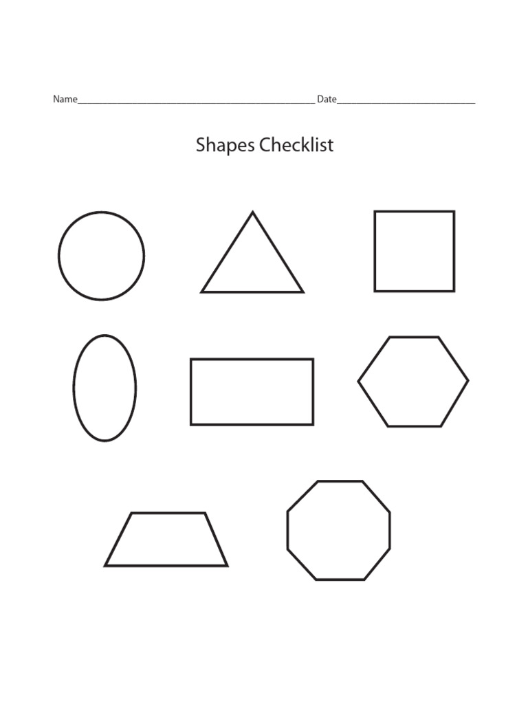 Shapes Checklist | PDF