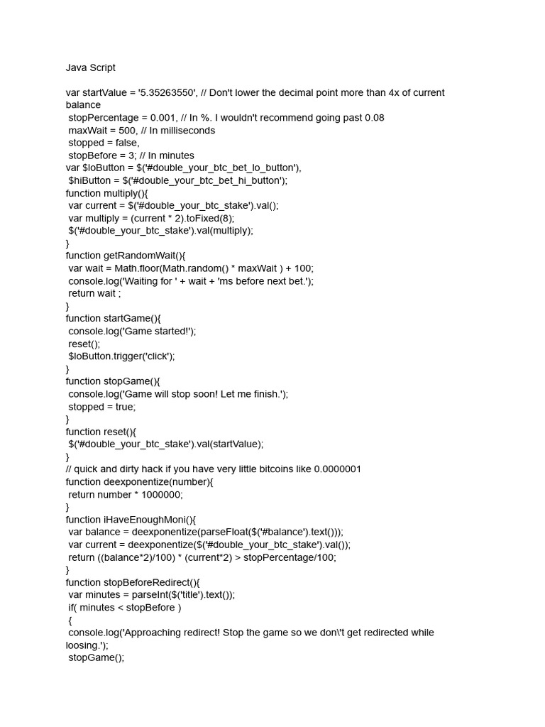 Script freebitcoin 5 btc | PDF