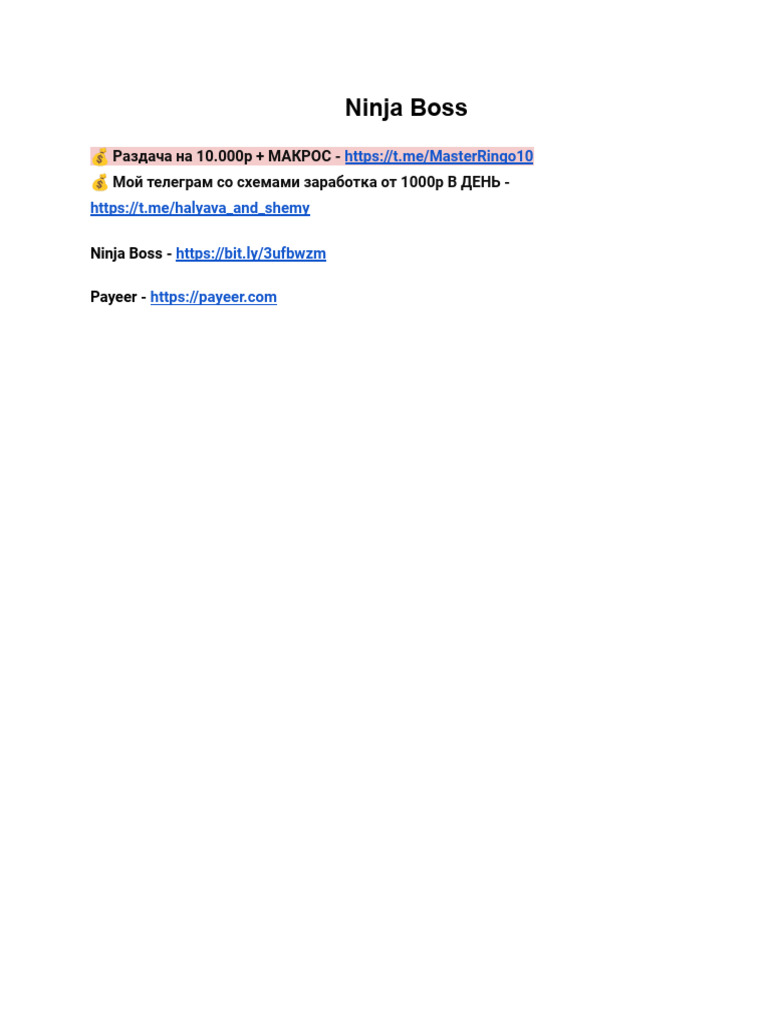 Ninja Boss | PDF