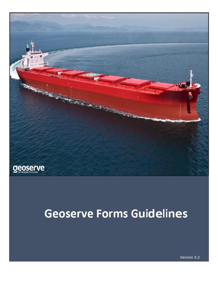 Geoserve Forms Guidelines - V.3.2 | PDF | Port | Water Transport
