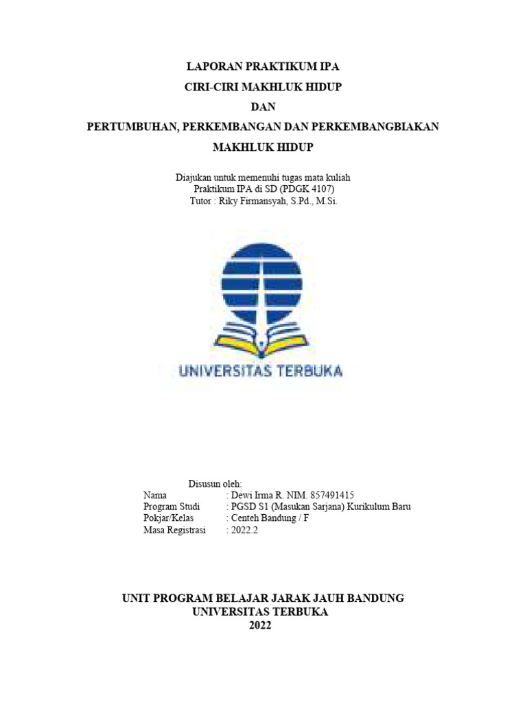 Praktikum IPA Dewi Irma | PDF