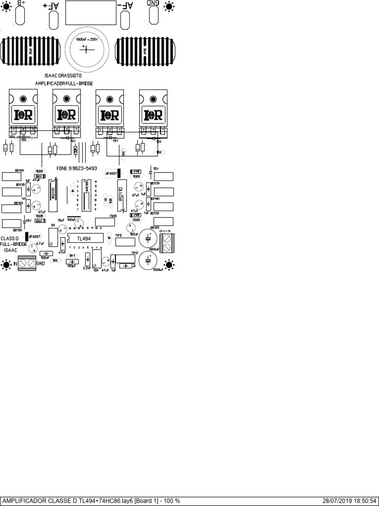 Amplificador Classe D Tl494 Mascara | PDF