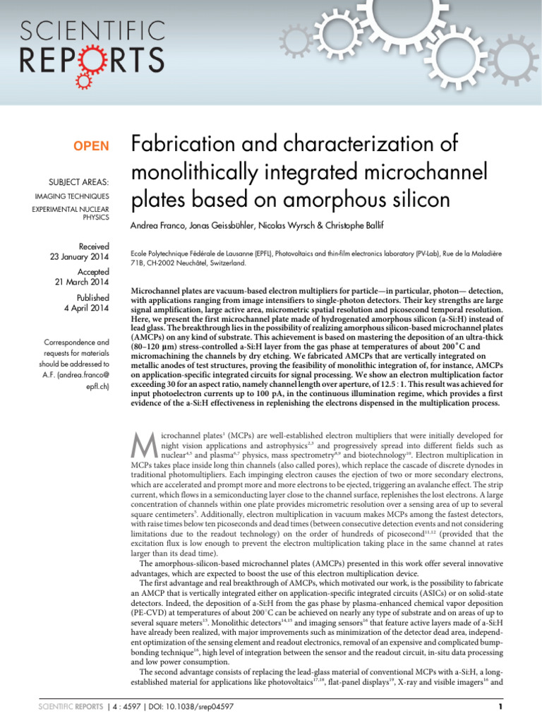 Fabrication and Characterization of Monolithically Integrated ...