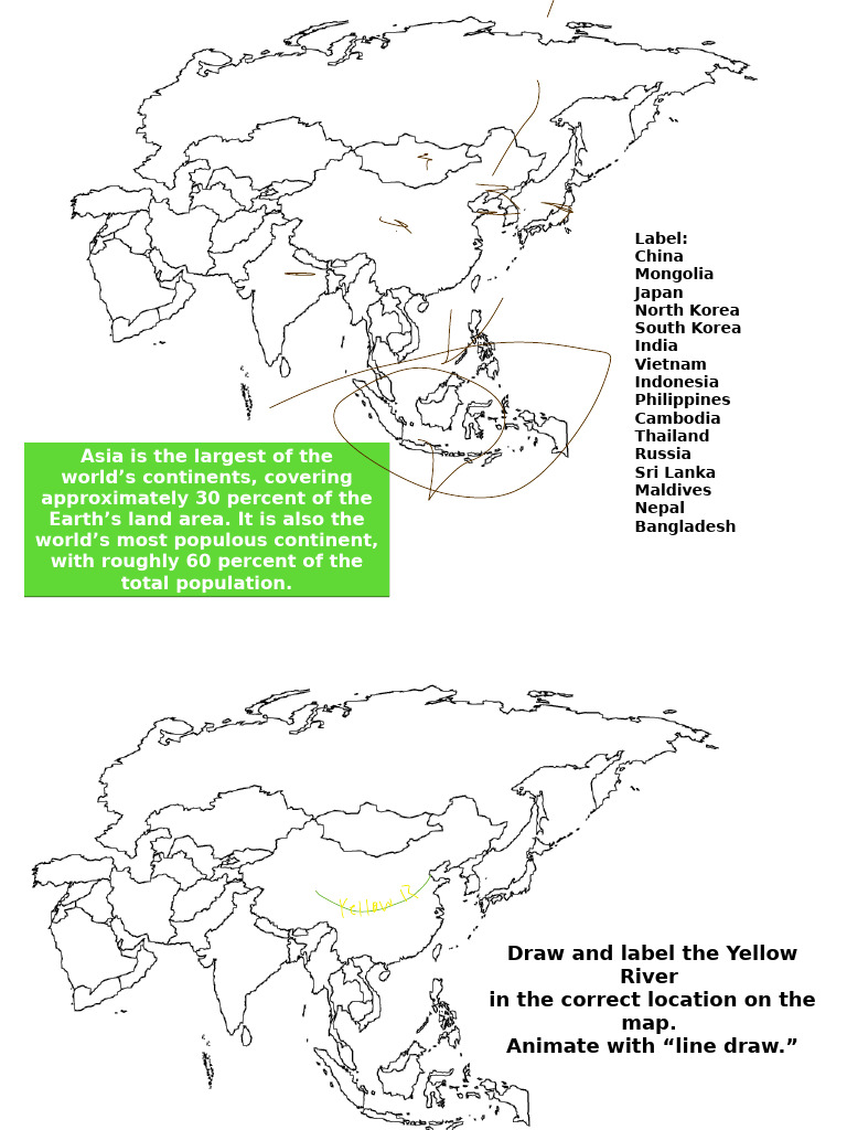 Asia Geography: Major Rivers and Features | PDF