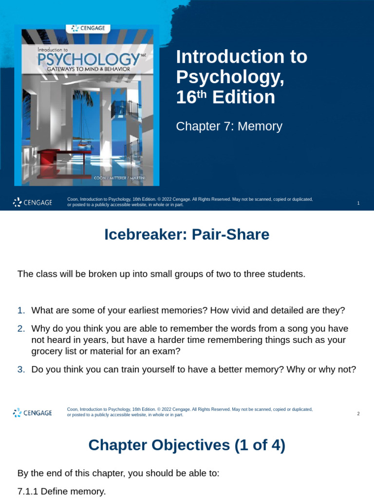 Coon Gateways 16e PPT Ch07 | PDF | Memory | Recall (Memory)